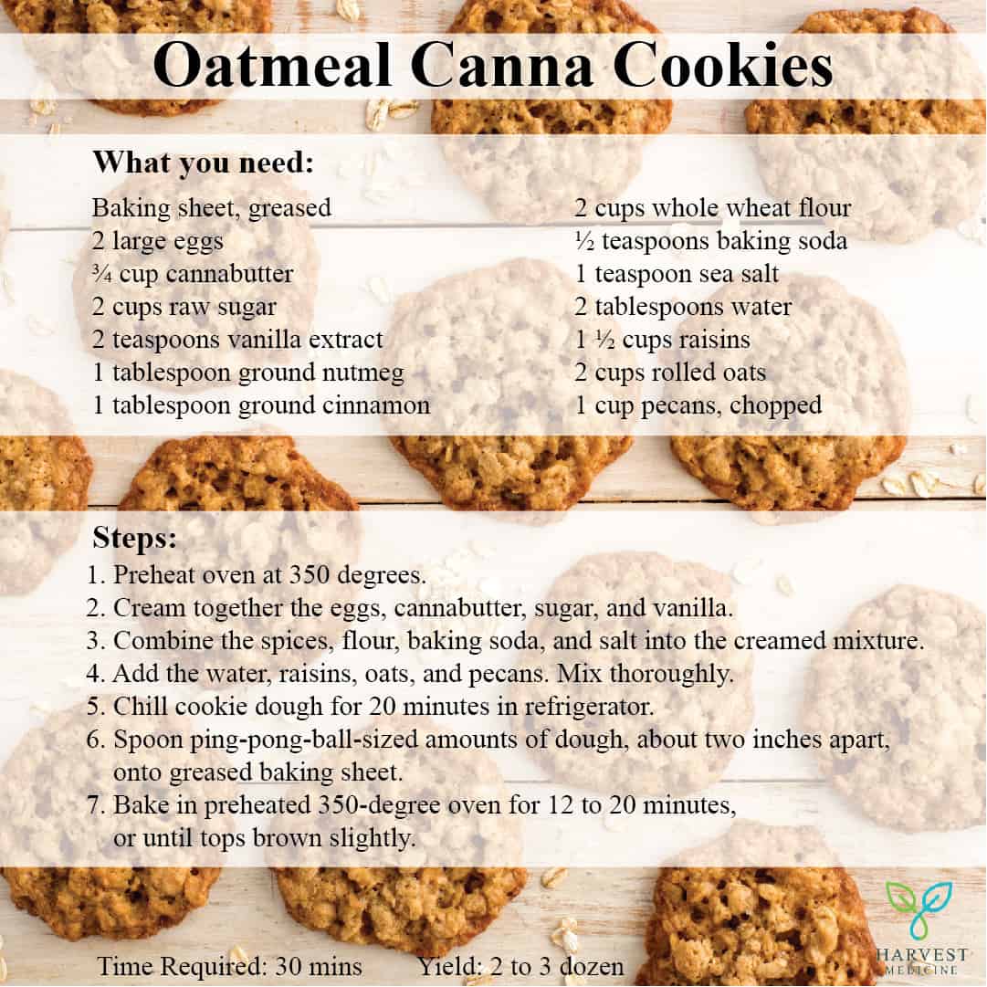 Oatmeal Canna Cookies - Harvest Medicine
