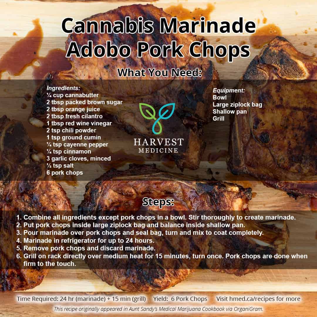 Cannabis Marinade Adobe Pork Chops - Harvest Medicine